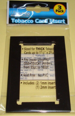 3 Pack of Ultra Pro Tobacco Card Inserts For Thick Cards #82427 AW1730 ...