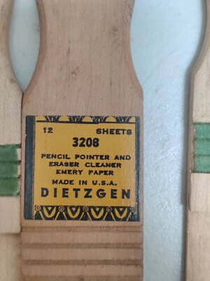 Vintage Dietzgen 3208 Wood Pencil Pointer & Eraser Cleaner | eBay