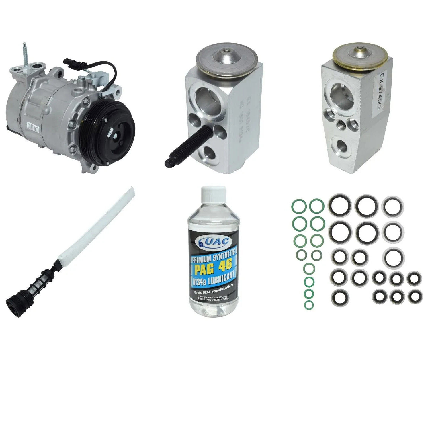 AC Compressor Kit Fits Escalade Tahoe Yukon With Rear A/C OEM 7SAS18A ...