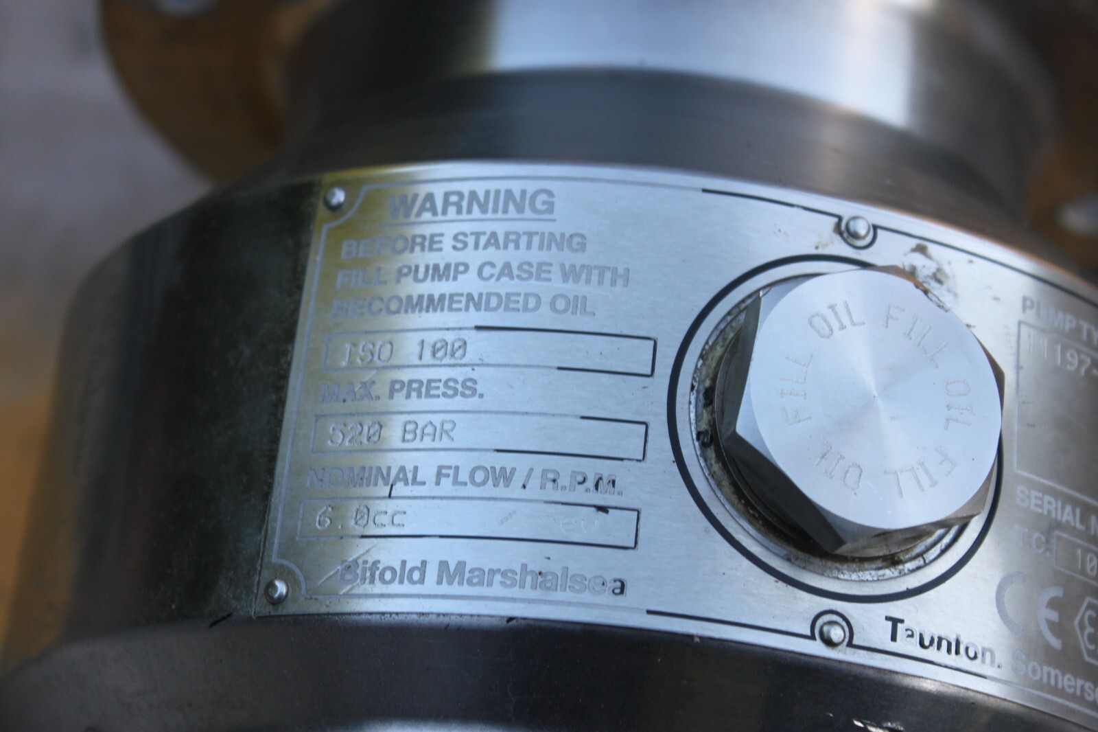 Marshalsea Hydraulic Pump XW, Type 11197-41-1131 NEW Oilfield Surplus ...