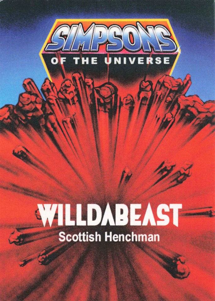 Wildabeast Beast Man Chris51 Parody Card He-Man Simpsons Masters Of The ...