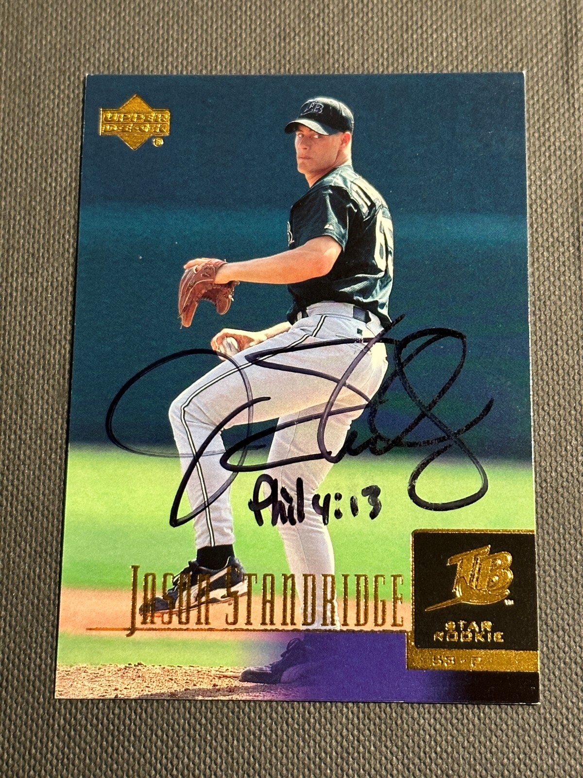 Jason Standridge Signed 2001 Upper Deck Card RC Auto Devil Rays ...