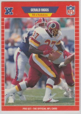 1989 Pro Set #483A Gerald Riggs Washington Redskins Arizona State No ...