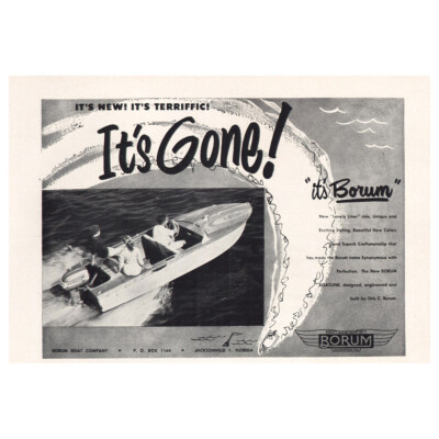 1955 Borum Boats: Luxury Liner Its Gone Vintage Print Ad | eBay