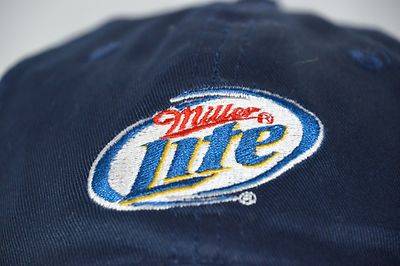 Miller Lite Black One Size Adjustable Baseball Ball Cap Hat 100% Cotton ...