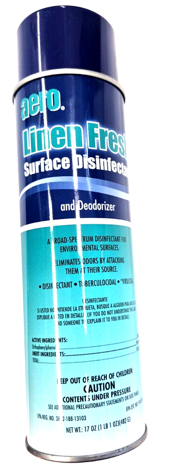 Surface Disinfectant and Deodorizer, Linen Fresh Scent, 17-oz., aero ...