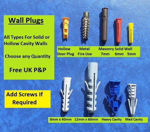 Wall Plugs For Brick Stone Concrete - Solid or Hollow Cavity Walls ADD ...
