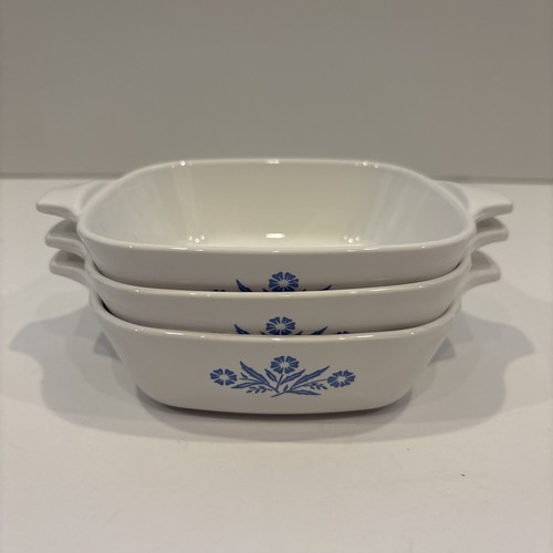 EUC Vintage Lot of 3 Corning Ware Mini Casserole Petite Pan Blue ...