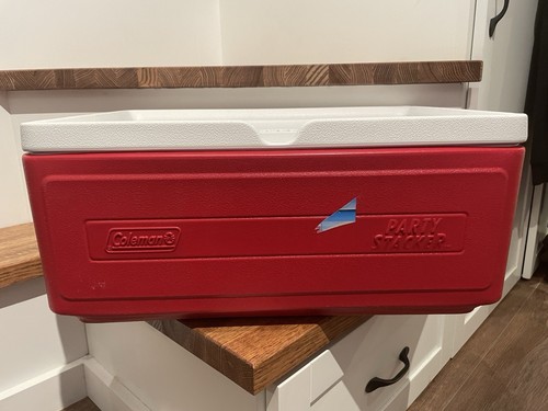 Coleman Party Stacker Cooler Red Model 6225 Stackable Ice Chest Box 48 ...