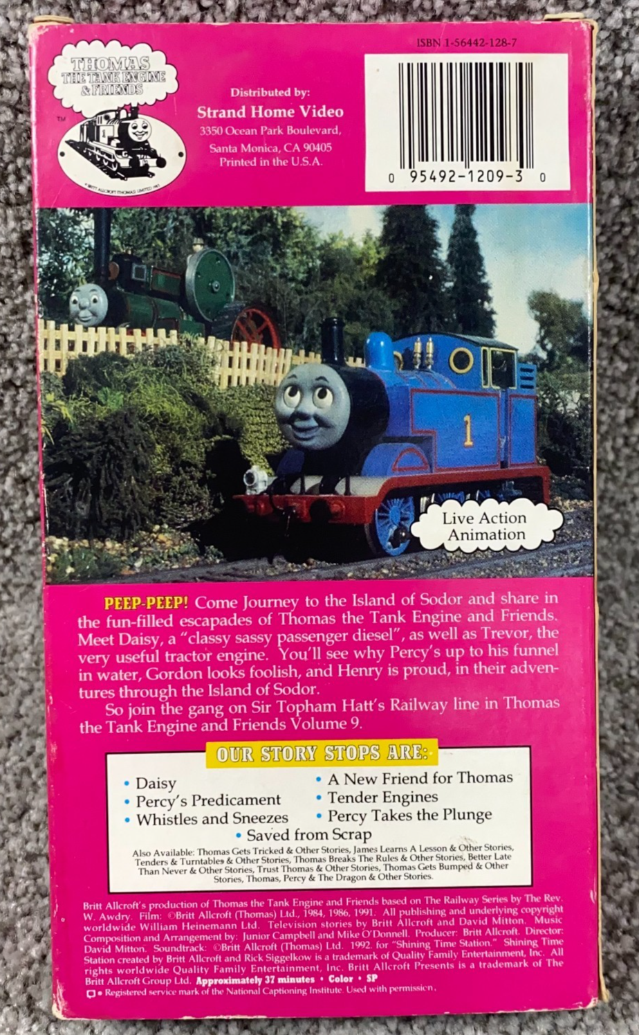 Thomas the Tank Engine & Friends Daisy & VHS 1993 Strand Video Tape ...