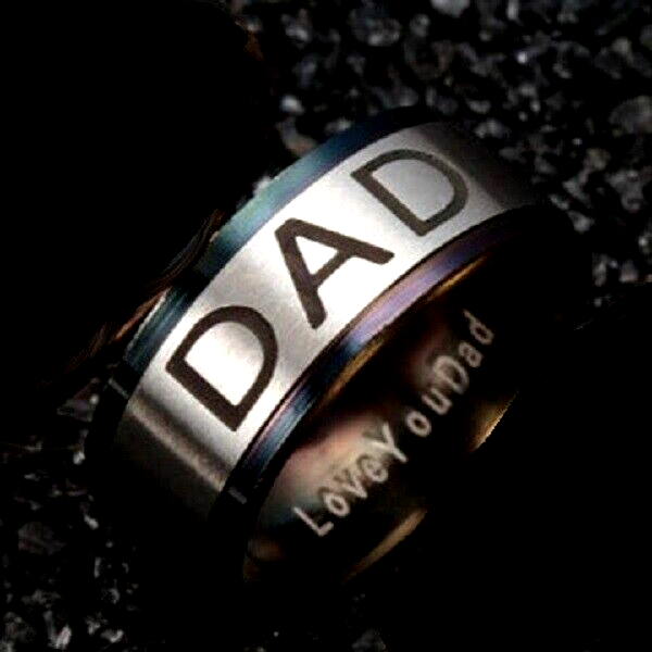 DAD Ring Stainless Steel Band Men's Ring Sz 10 Dad Jewelry Dad Gift ...
