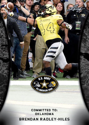 BRENDAN RADLEY-HILES 2018 LEAF 1ST EVER PRINTED HIGH SCHOOL ARMY ROOKIE ...