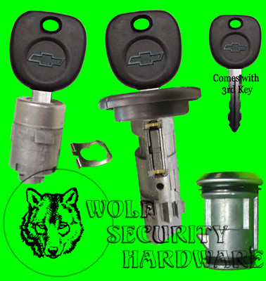 GM Ignition Switch Key Lock Cylinder & Single Door & Spare Tire Set 3 ...