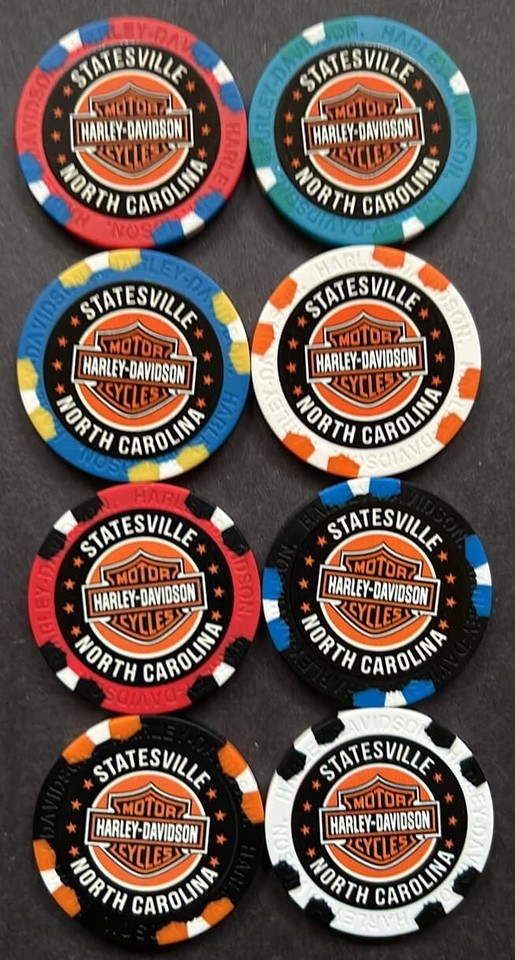 Harley Davidson Wide Print Poker Chip From Tilley HD Statesville, North ...