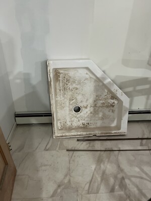 DreamLine SlimLine 42" H Corner Drain Neo-Angle Shower Base - Biscuit ...