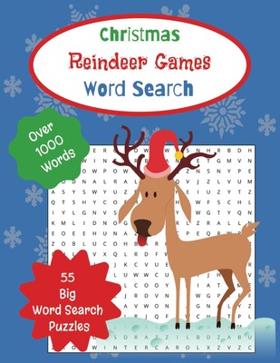 Reindeer Games Word Search Puzzle 55 Large Christmas Themed Word Find ...