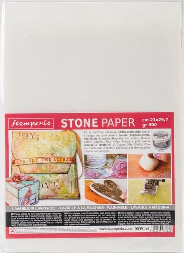 Stamperia Washable Stone Paper 8.25"X11.6"-One Sheet DFPCA4 ...