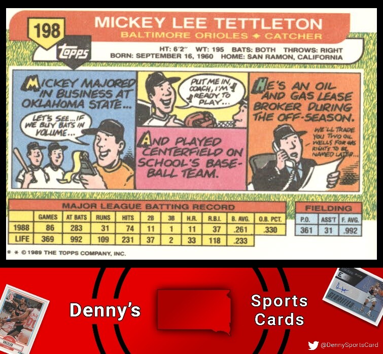 1989 Topps Big #198 Mickey Tettleton Baltimore Orioles Baseball Card | eBay