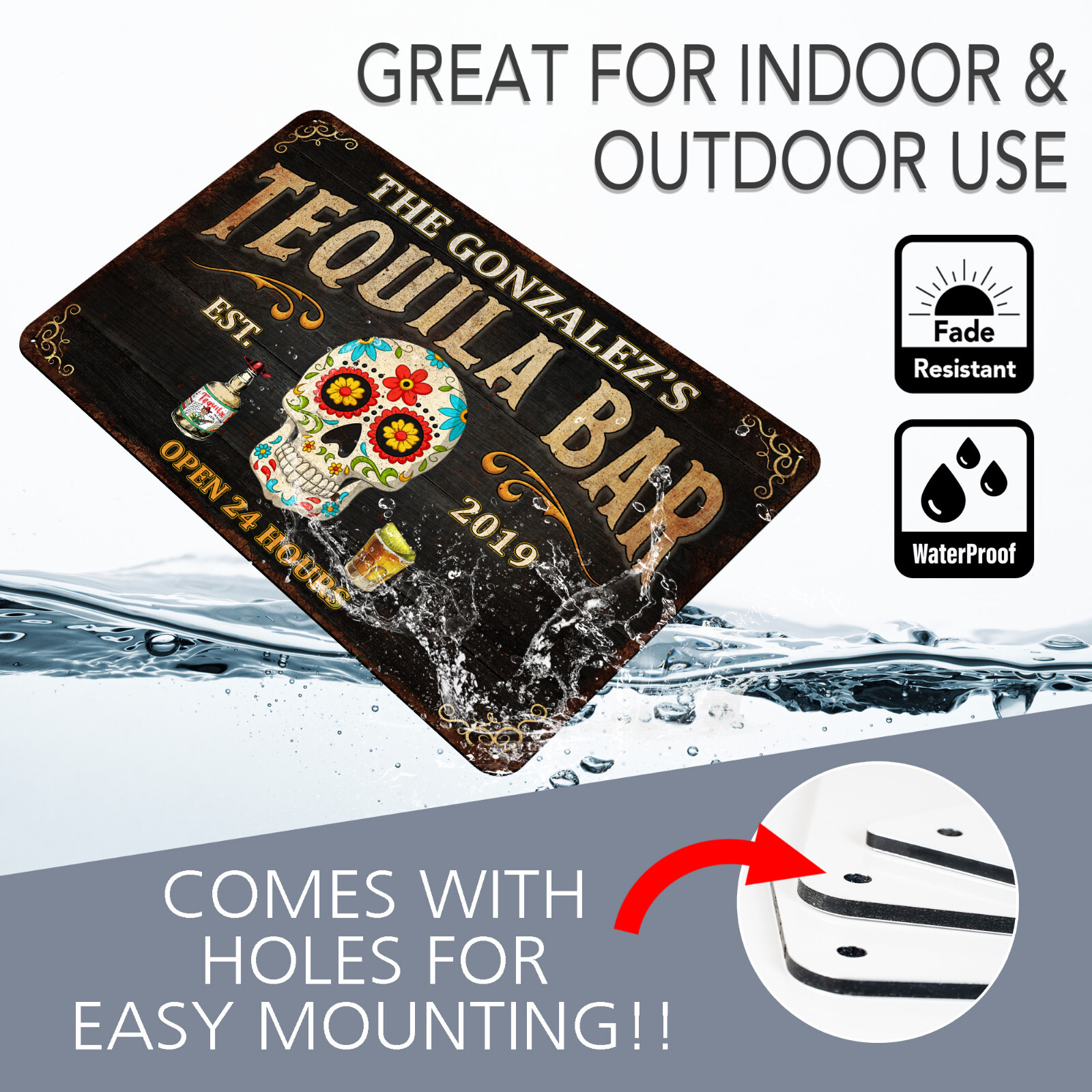 Custom Tequila Bar Sign Home Bar Decor Margarita Bar Metal Sign Pub ...