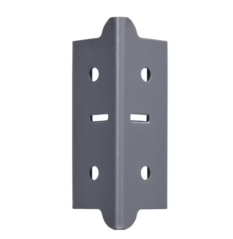 Steel Post Coupling Outer in Grey, 4 Couplers (4" H x 1.375" W x 1.375 ...