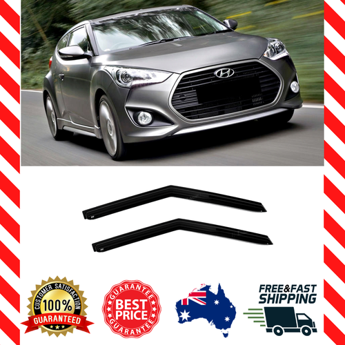 Fits Hyundai VELOSTER - Weathershields Side Window Visors Rain Guard ...