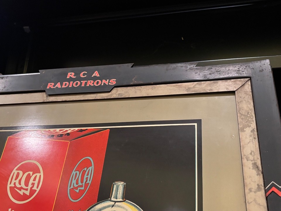 1930s RCA Store Advertising tin sign Radio Tube Radiotrons Art Deco ...