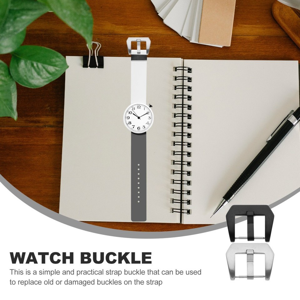 10 Pcs Stainless Steel Watch Buckles Watchband Replacement Buckles ...