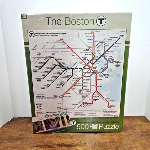 The Boston T MBTA 19" X 19" 500 piece Puzzle, NEW, Sealed, The NY ...