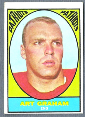 Art Graham 1967 Topps Boston Patriots Card #12 EX | eBay