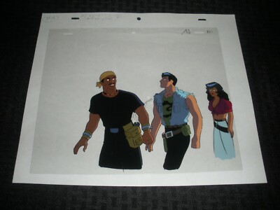 CADILLACS AND DINOSAURS Cartoon Animation 10.5x9" Cel B13 Mustapha Jack ...