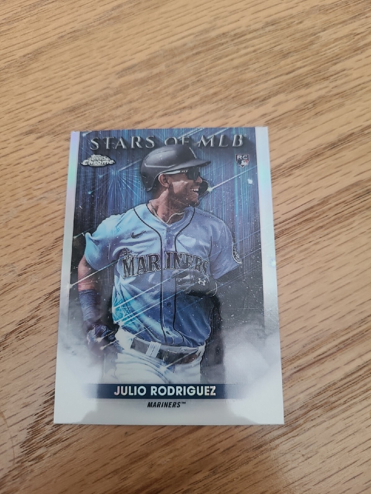 Nice 2022 Topps Chrome Stars Of The MLB Julio Rodriguez Rookie Card #87 ...