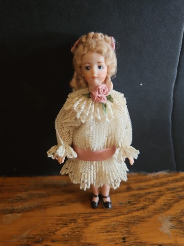Doll Artist Cathy Hansen or Darlene Lane 4" All Bisque Dollhouse Doll ...