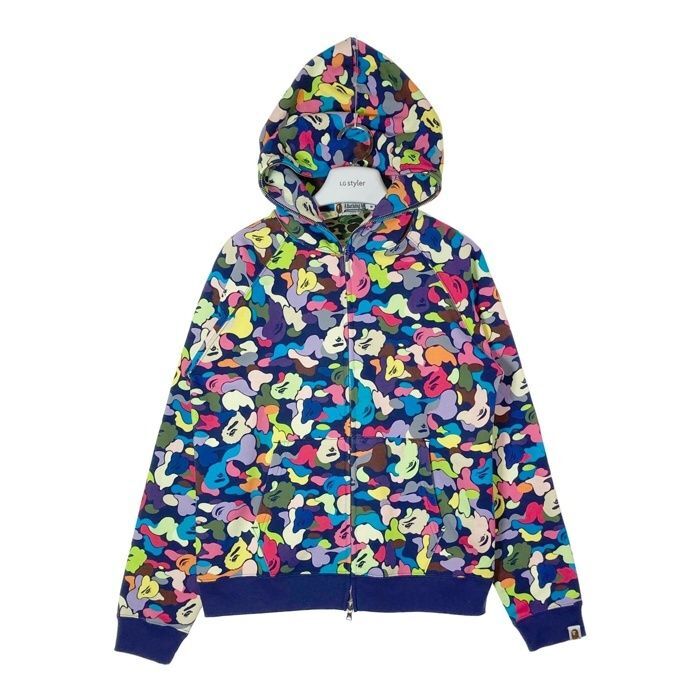 BABY MILO Hoodie Mens M Multi Camo Vintage A Bathing… - Gem