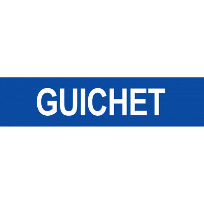 GUICHET BLEU - 15x3,5cm - Sticker/autocollant | eBay