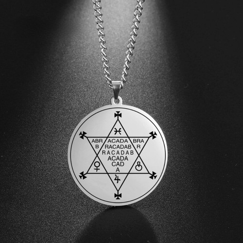 Abracadabra Pendant Abraxas Cabalistic Magic Occult Esoteric Amulet ...