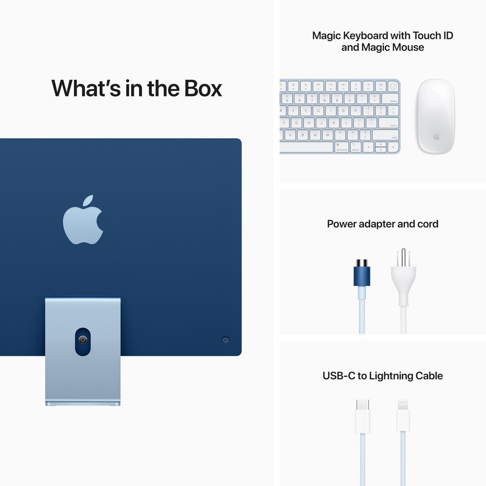 NEW Apple iMac MGPK3LL/A All-in-One 24" Desktop M1 8-Core 8G RAM 256GB ...