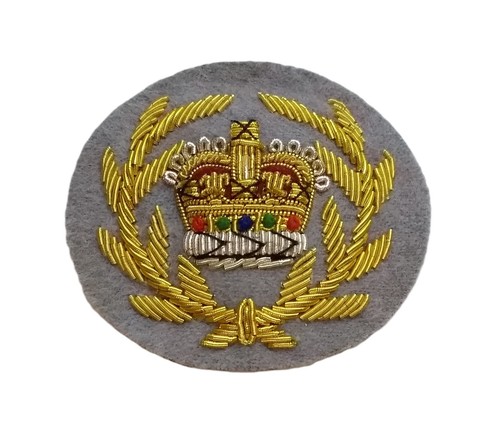 Mess Kit Badge RQMS Grebe Grey British Military Hand Embroidered ...