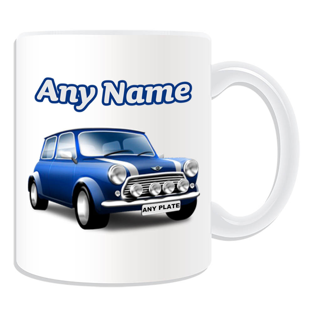 Personalised Gift Blue Mini Cooper Mug Money Box Cup Driver Car BMW ...