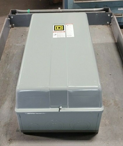 NEW SQUARE D SIZE 3 ENCLOSED CONTACTOR 600 VAC 120 V COIL 4 POLE 50 HP ...