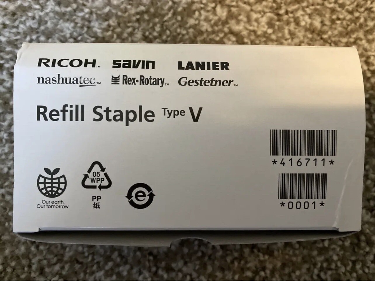 Ricoh 416711 (TYPE V) Staple Cartridge (Box of 3) for sale online | eBay