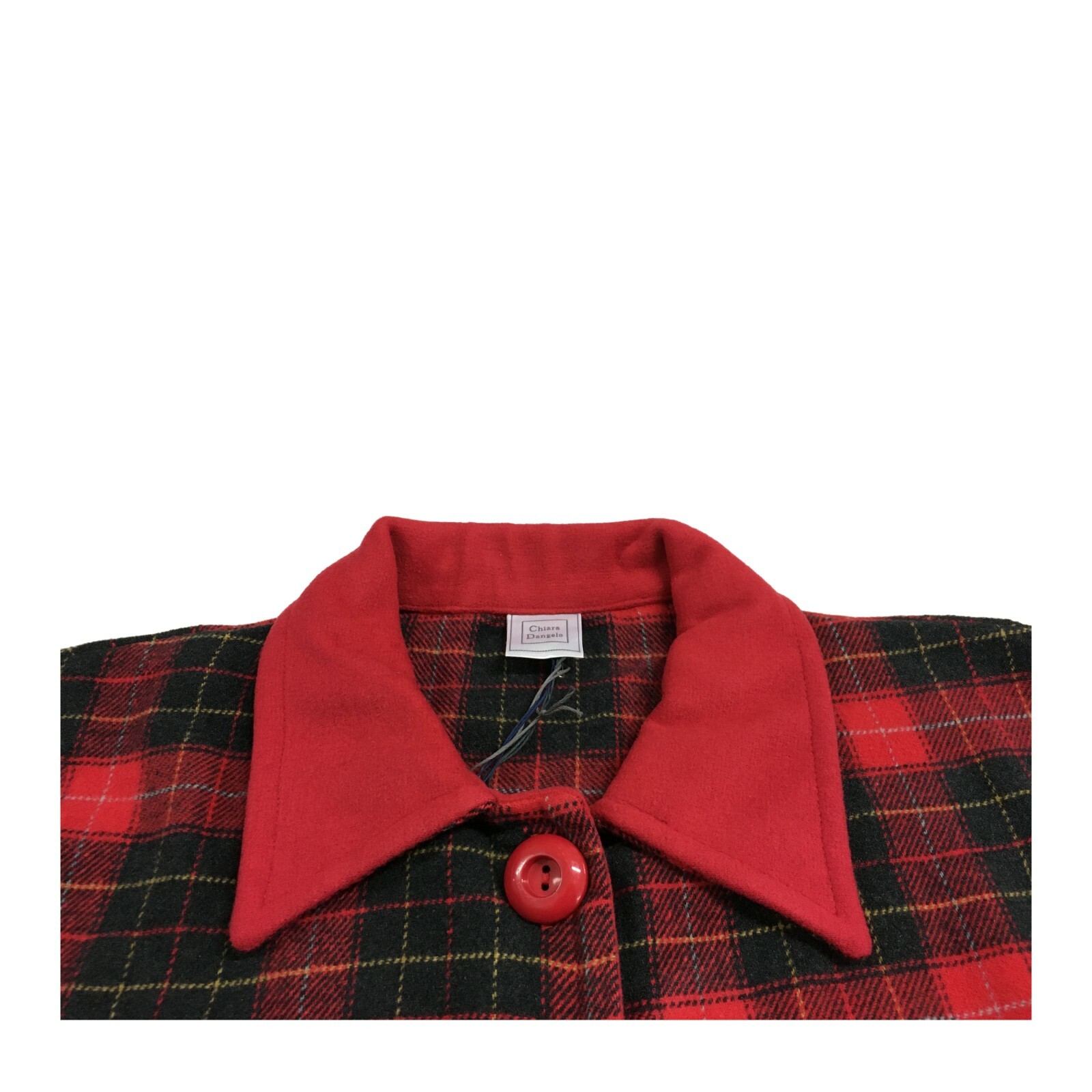 Red Scottish Buttoned Women's Robe CHIARA D'ANGELO Model PALERMO 06638 ...