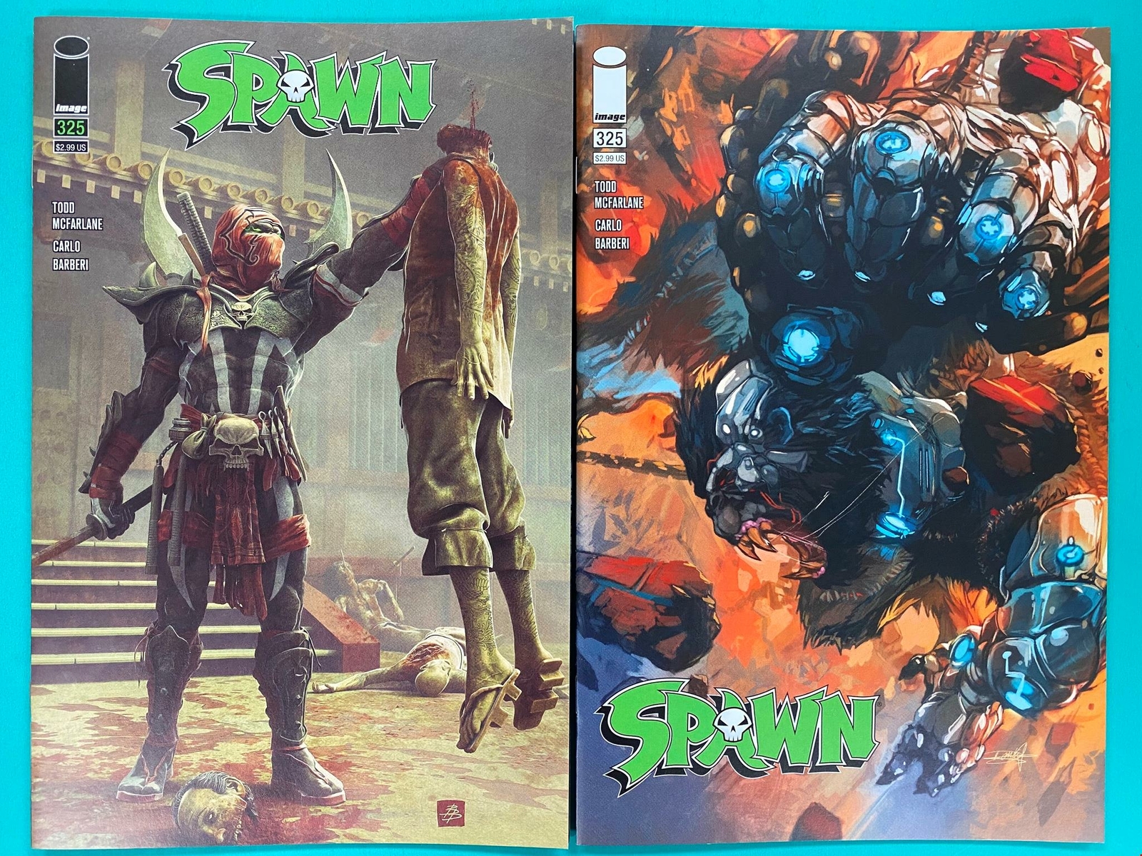 2x SPAWN Comic # 325 ~ Image ~ VARIANT COVER 325A 325B ~ NM/UNREAD A B ...