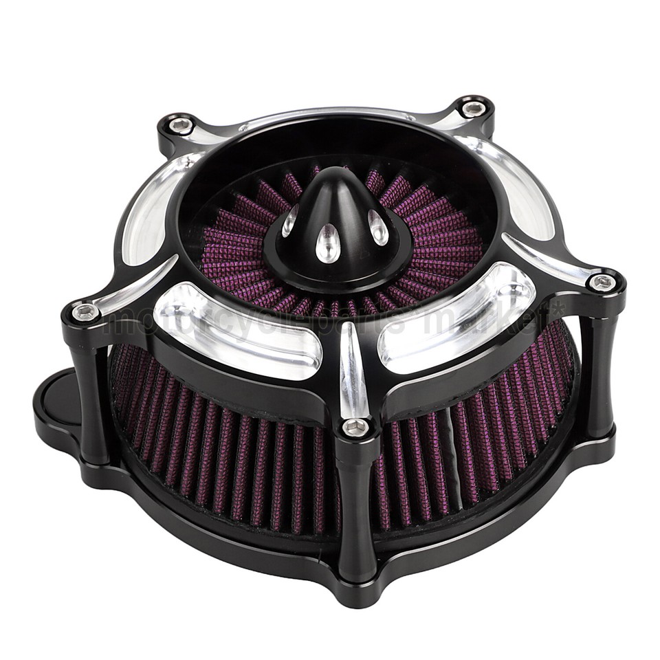 Turbine Air Cleaner Red Intake Filter Kit For Harley Electra Road Glide ...