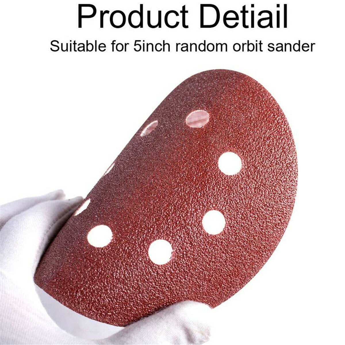 250Pcs 125mm 5" Sanding Discs Hook and Loop 60-240 Mixed Grit Sandpaper ...