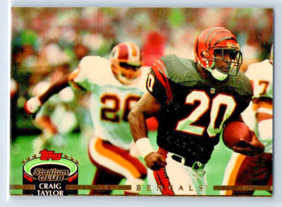 1992 Topps Stadium Club - Craig Taylor - Cincinnati Bengals - Base ...