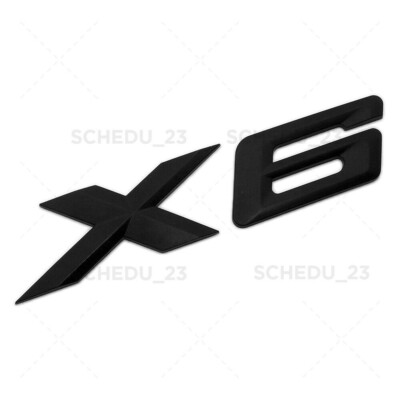 15+ X6 Letter Logo Emblem Badge LiftGate Rear Trunk ABS /M Sport （Matte ...