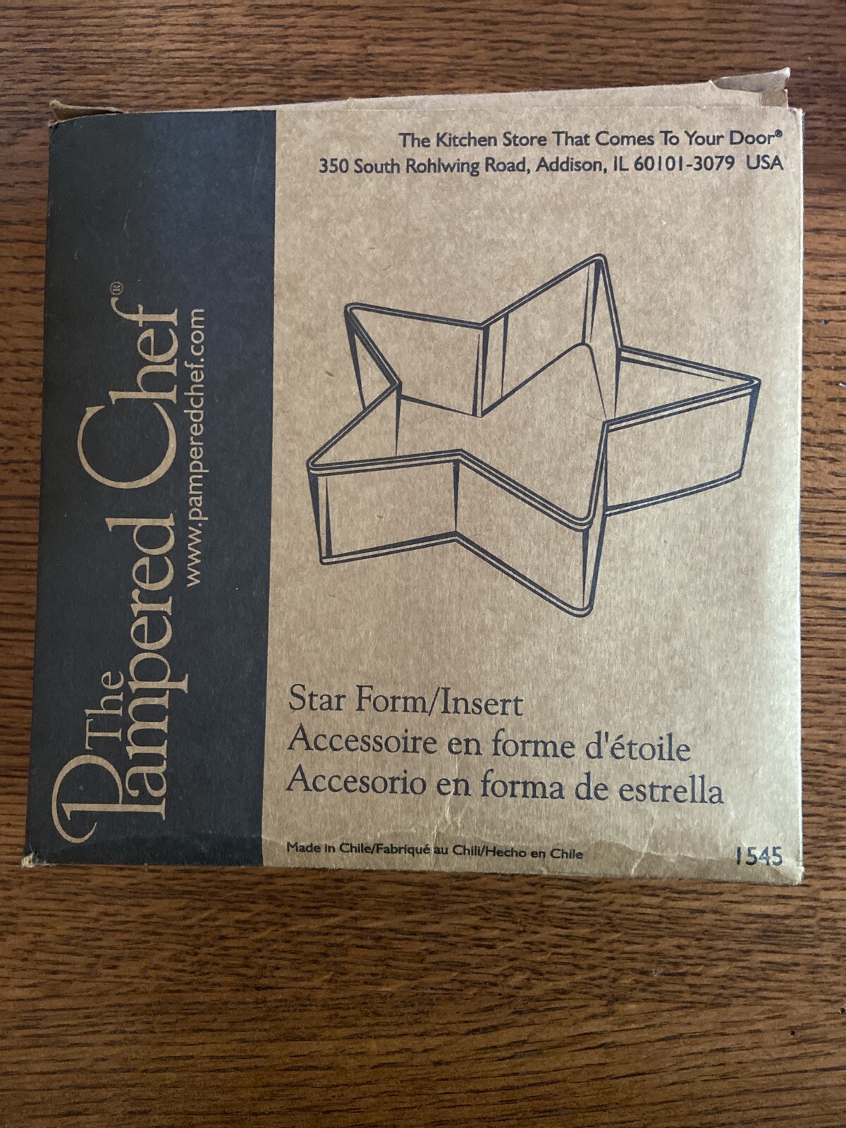 Pampered Chef METAL STAR FORM INSERT #1545 New in Box | eBay