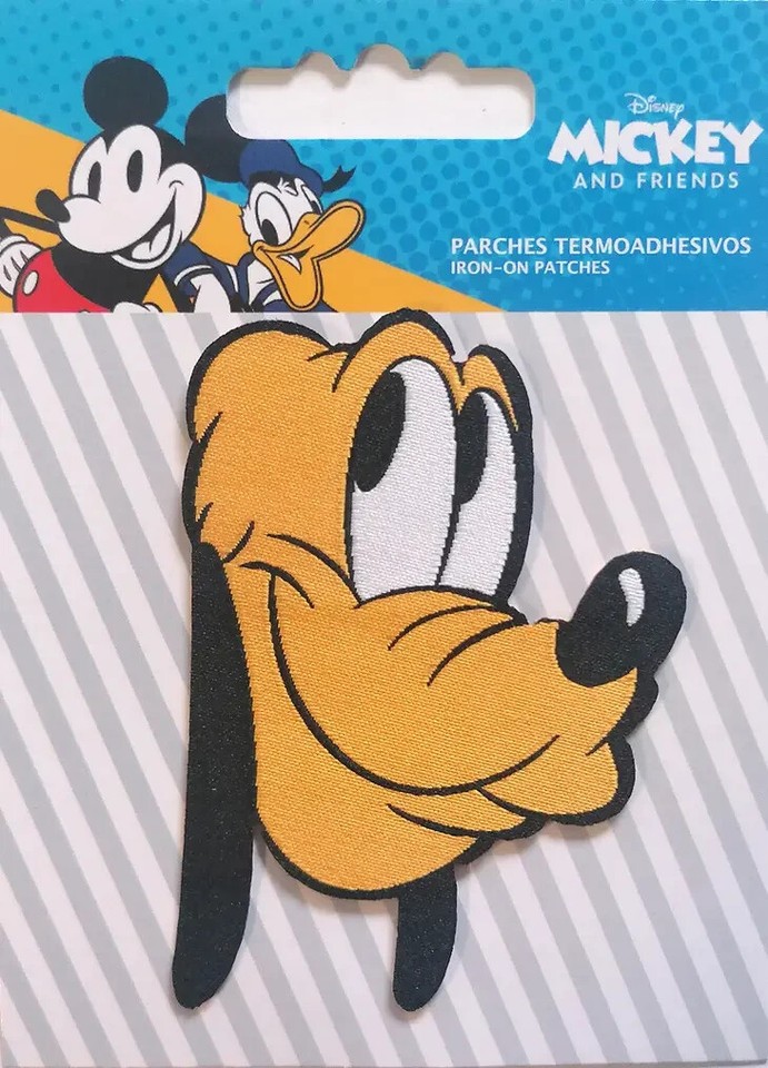 Disney Iron-On Patch: Pluto Head Looking Upward & Smiling New Free Shipping | eBay
