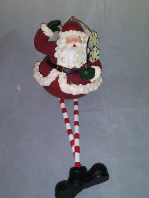 Santa Claus Christmas Ornament dangling legs | eBay