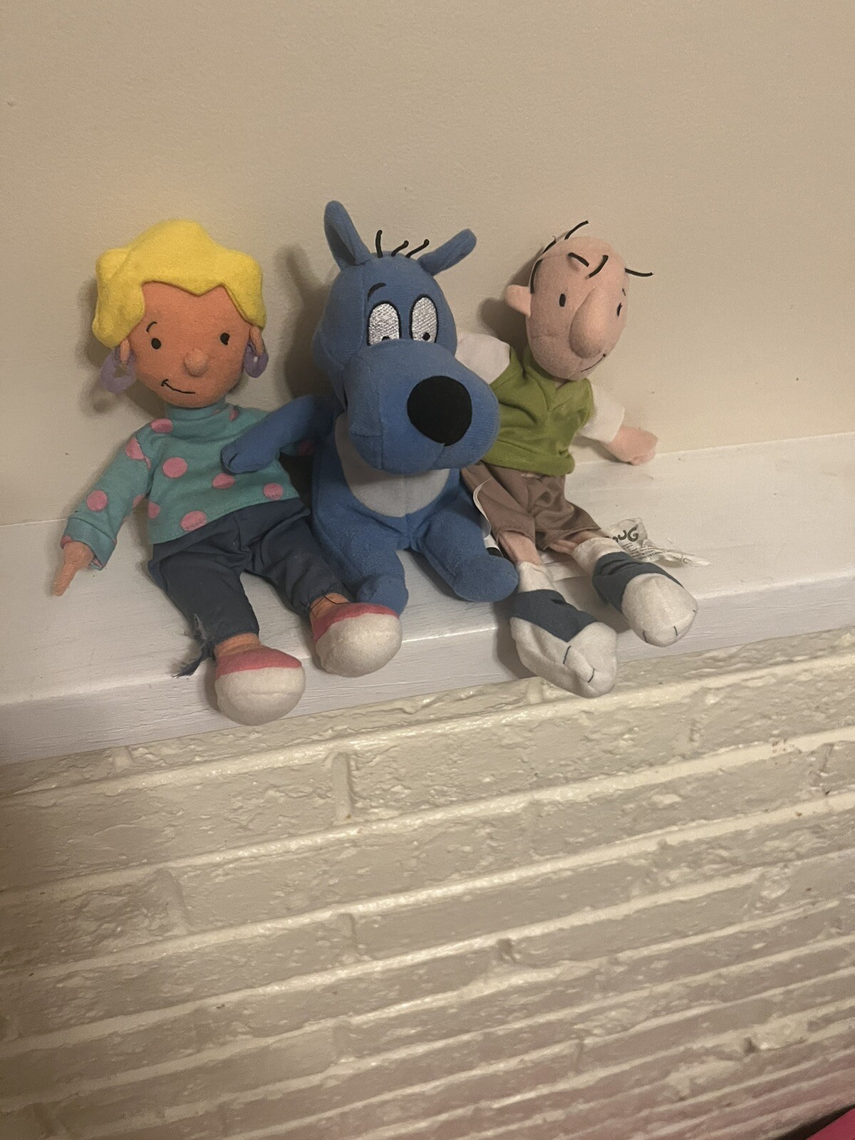 Lot of 3 Disney Store Doug Patti & Dog porkchop Mini Bean Bag Doll ...